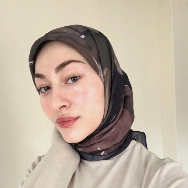 DARK GARDEN DESEN PAMUK İPEK EŞARP KOYU VİZON Online Satın Al! | Fresh Scarfs